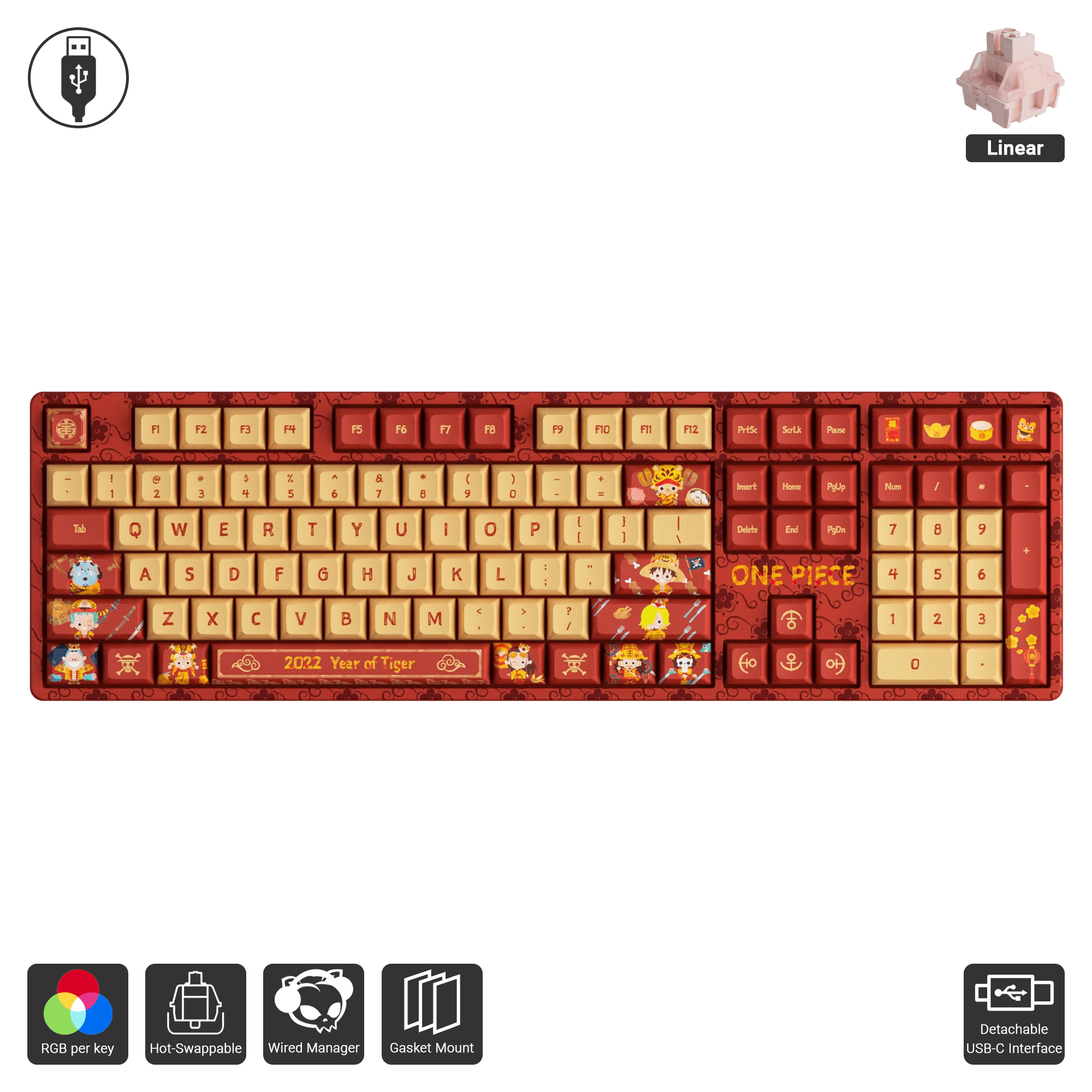 5108S - One Piece Year of Tiger - TK Computer KH, Cambodia