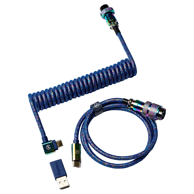 Premium Coiled Aviator Cable - Angled - TK Computer KH, Cambodia