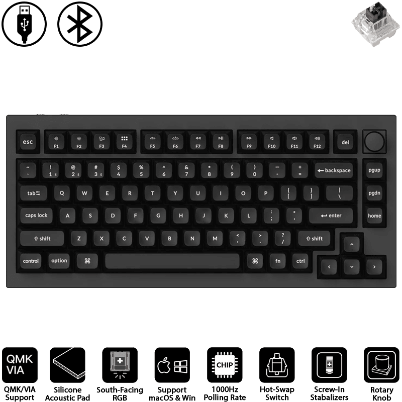 Q1 Pro Fully Assembled (Knob Version) - TK Computer KH, Cambodia