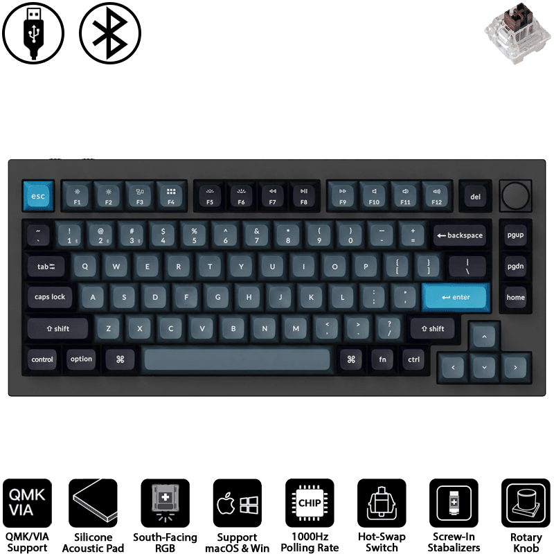 Q1 Pro Fully Assembled (Knob Version) - TK Computer KH, Cambodia