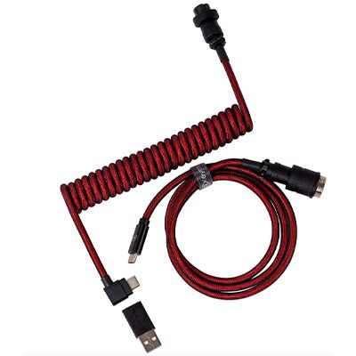 Premium Coiled Aviator Cable - Angled - TK Computer KH, Cambodia