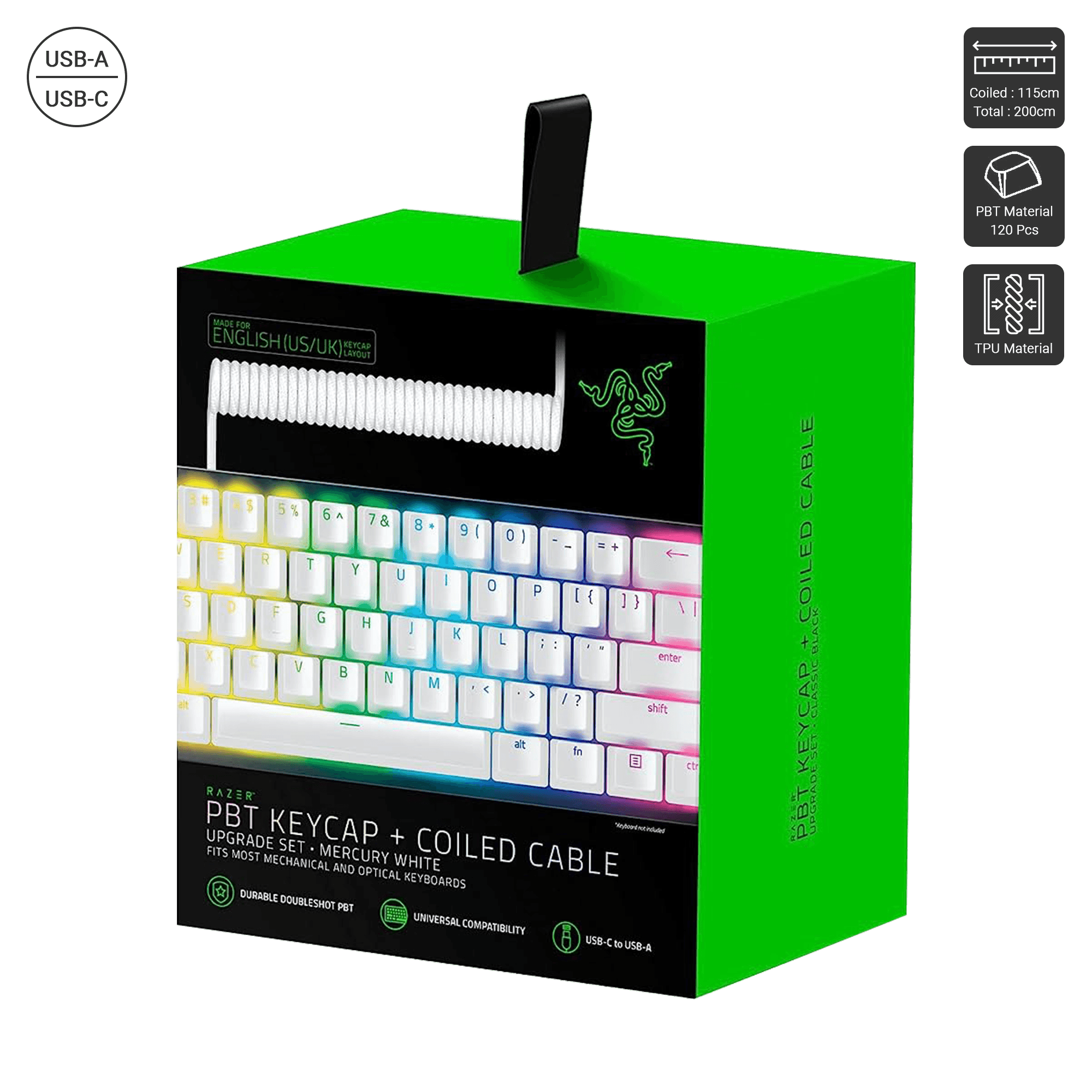 PBT Keycaps with Coiled Cable - TK Computer KH, Cambodia