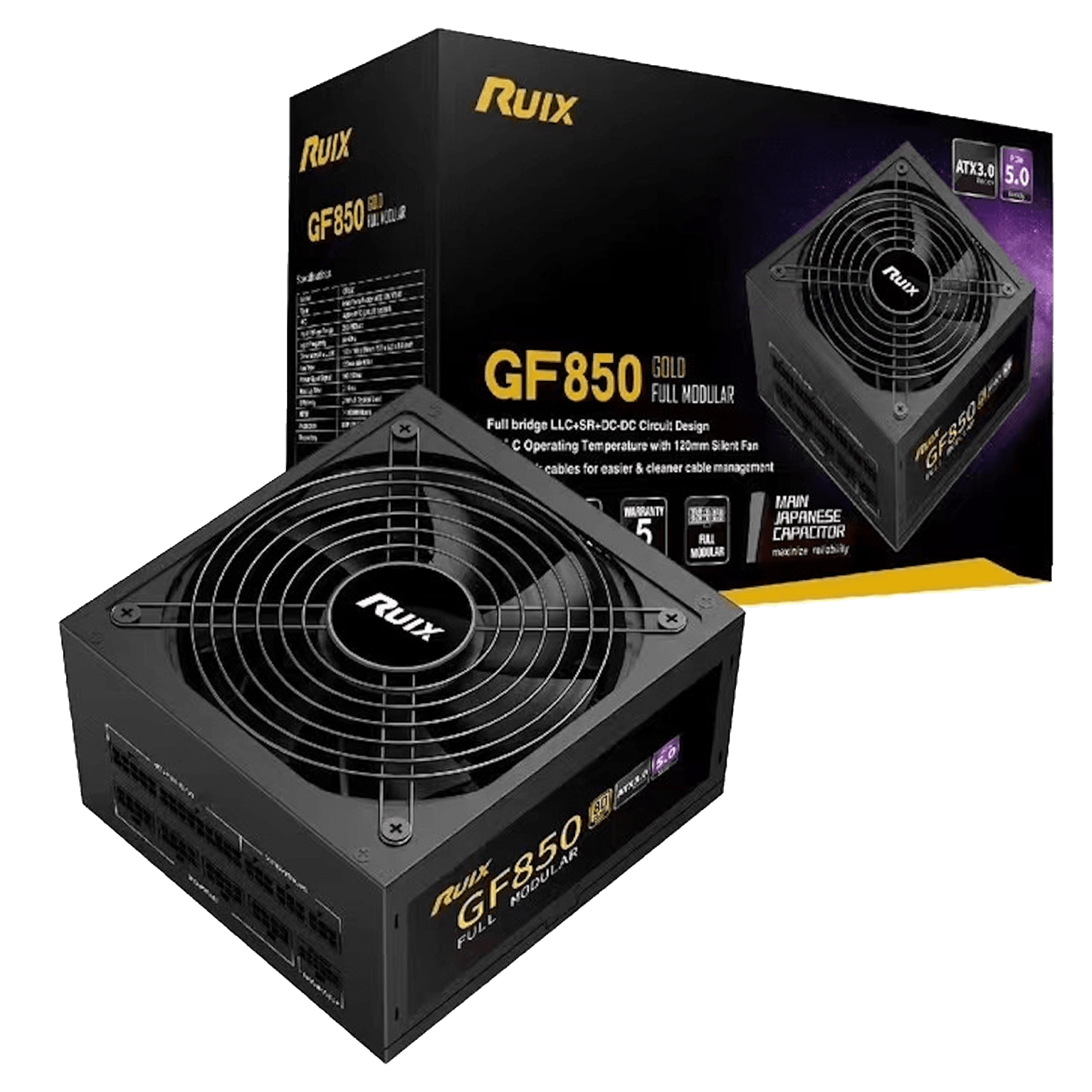 Ruix GF850 80 Plus Gold Modular (850W) - TK Computer KH, Cambodia